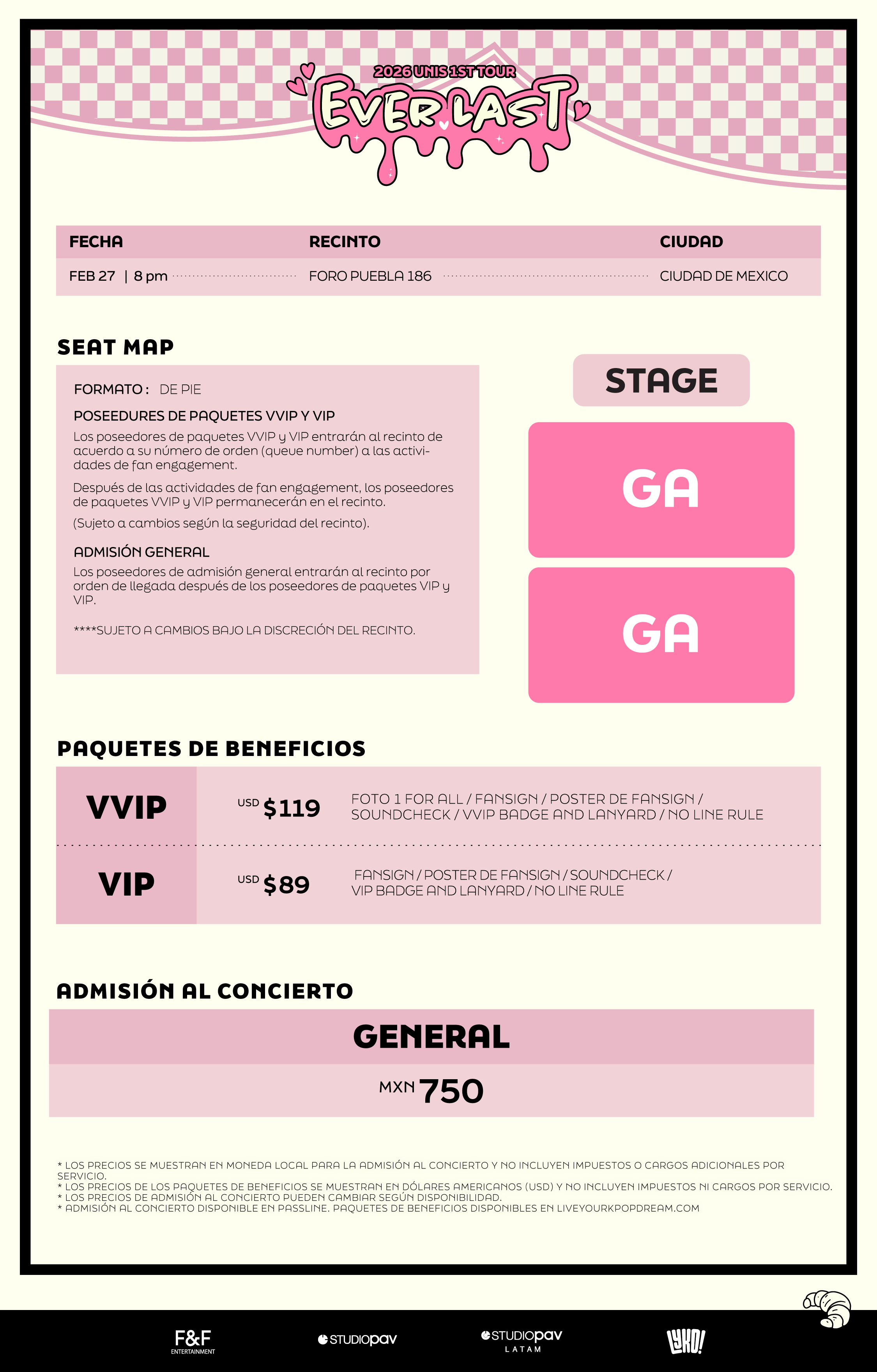 UNIS - MEXICO CITY - CONCERT ADMISSION – Kpop Tickets